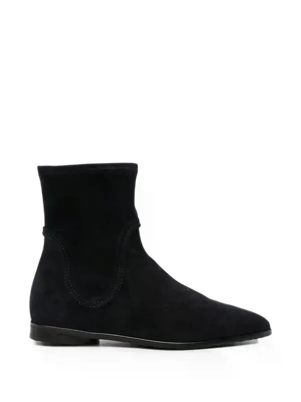 TRUMAN´S Suede Pointed-toe Ankle Boots - Blue