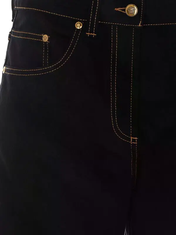 Versace Logo-patch Topstitched Jeans
