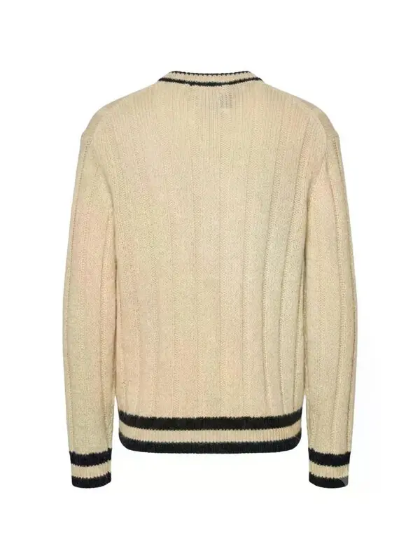 SELECTED Ribbed-knit V-neck Sweater