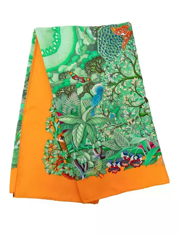 Hermès 2000-2010 Au Coeur De La Vie Silk Scarf 90 Scarves - Green