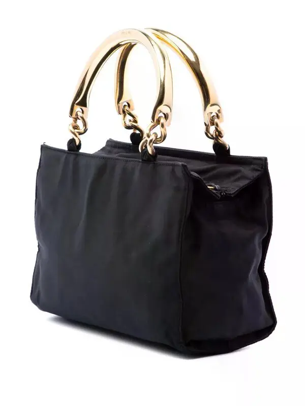 Prada 2000-2013 Tessuto Metal Handle Bag Handbag