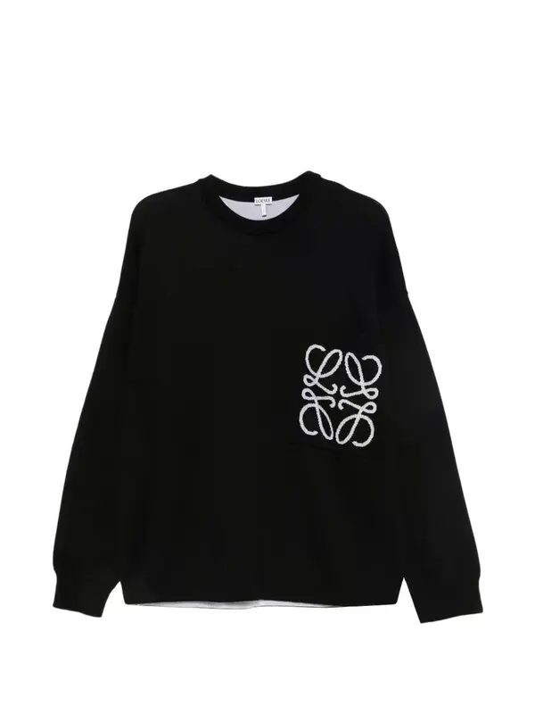 Loewe Anagram Pocket Sweater - Black
