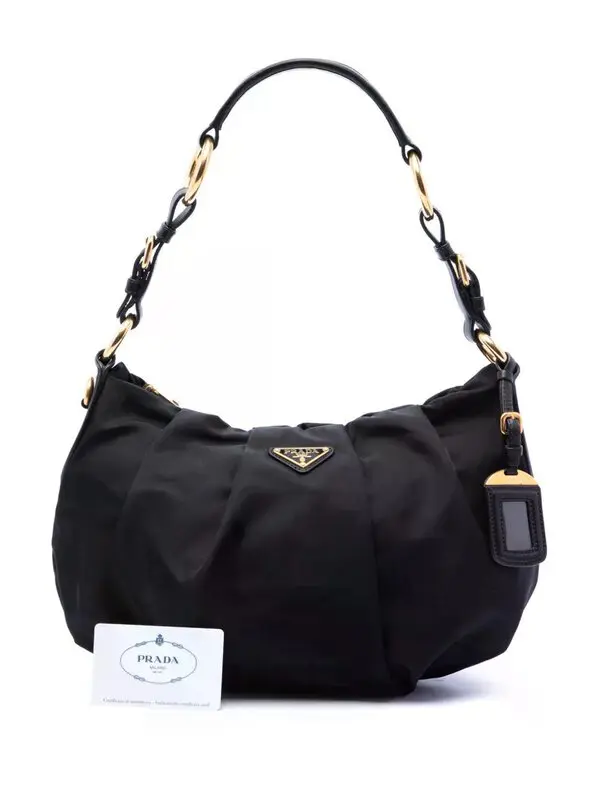 Prada 2013-2026 Tessuto Pleated Hobo Bag