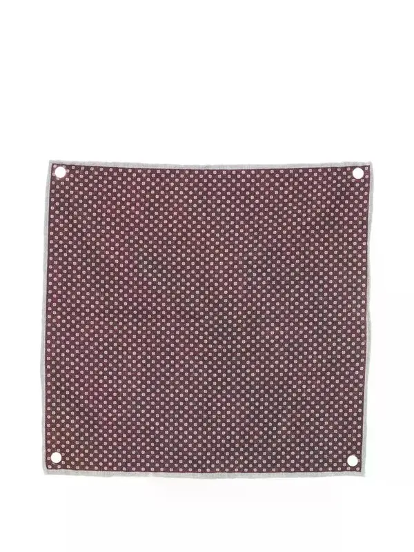 Eleventy Geometric-print Pocket Square - Red