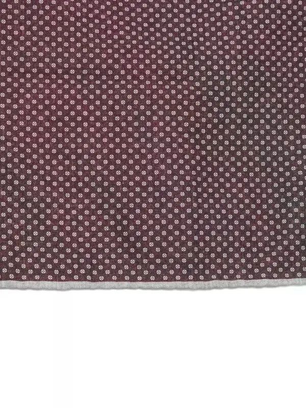 Eleventy Geometric-print Pocket Square - Red