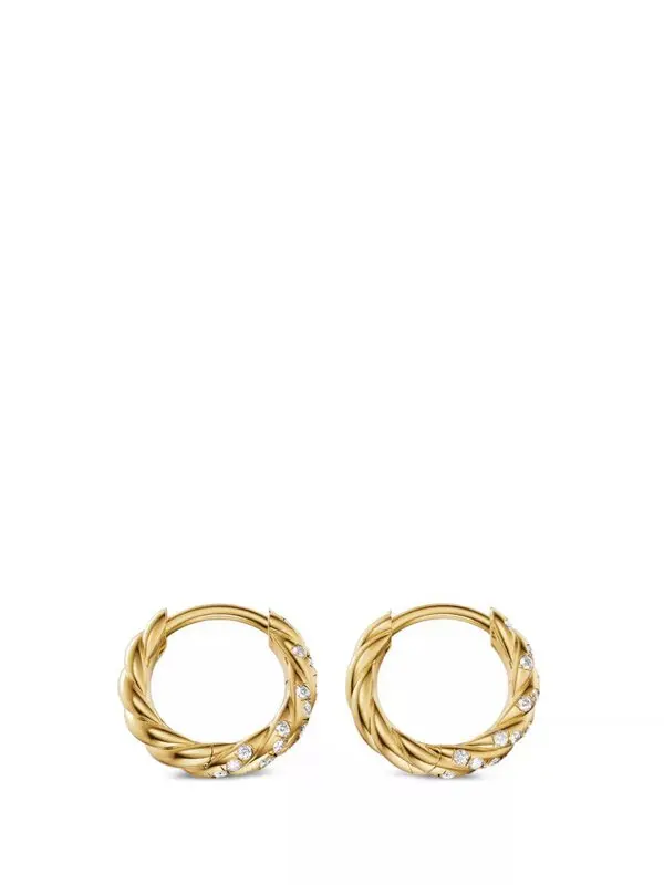 David Yurman Diamond Pavé Hoop Earrings