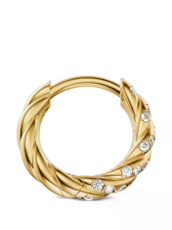 David Yurman Diamond Pavé Hoop Earrings