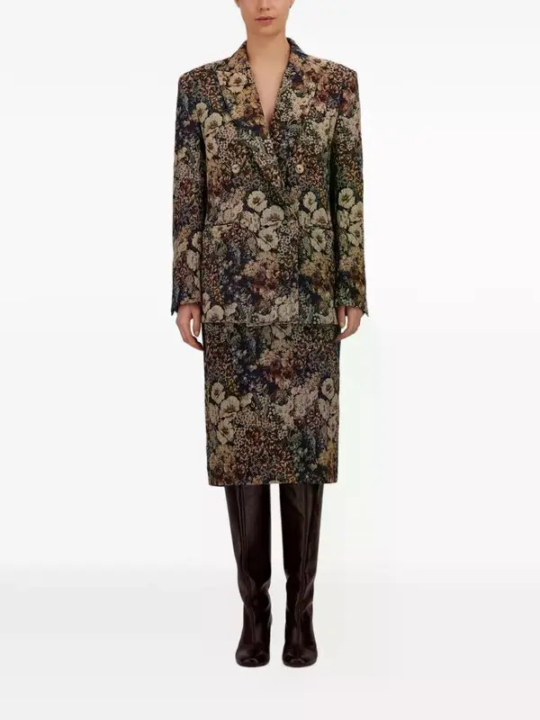 Herno Floral Jacquard Midi Skirt