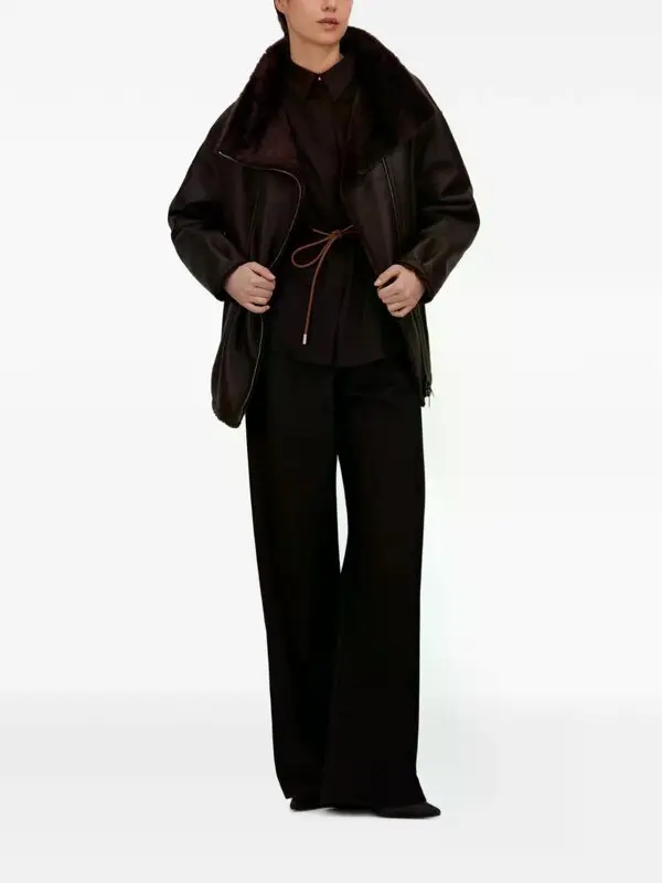 Herno Shearling-lined Leather Jacket