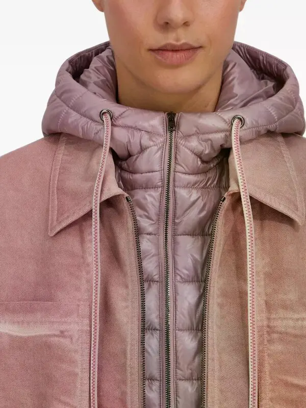 Herno Ultralight Padded Detail Hooded Denim Jacket