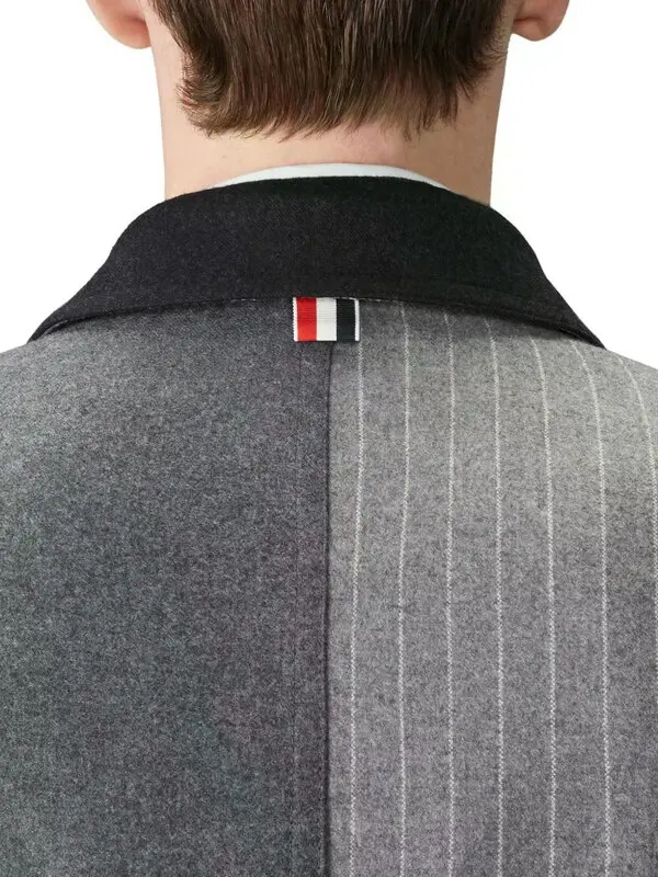 Thom Browne Flannel Fun-mix Banker-stripe Jacket