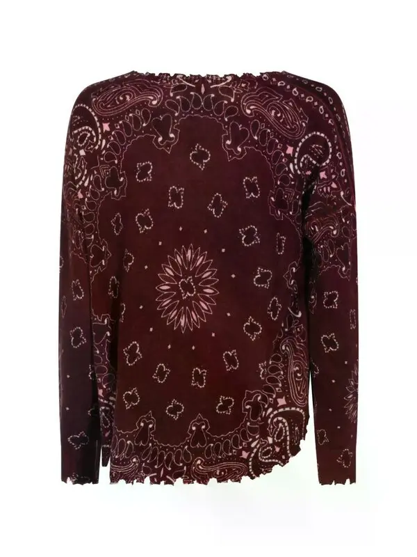 KUJTEN Paisley Print Cashmere Sweater