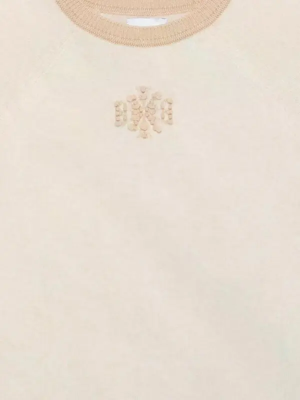 BARRIE Logo-embroidered Cashmere T-shirt