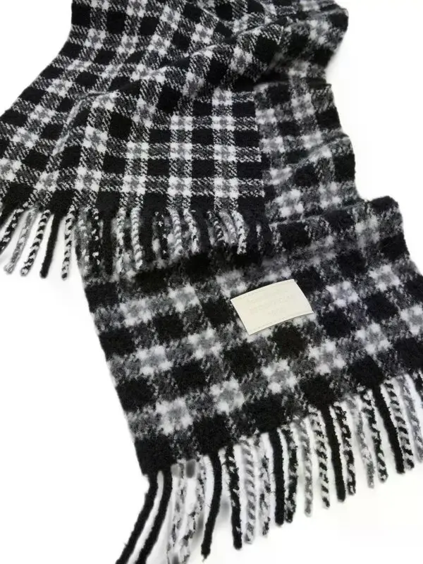 Acne Studios Checked Logo Scarf