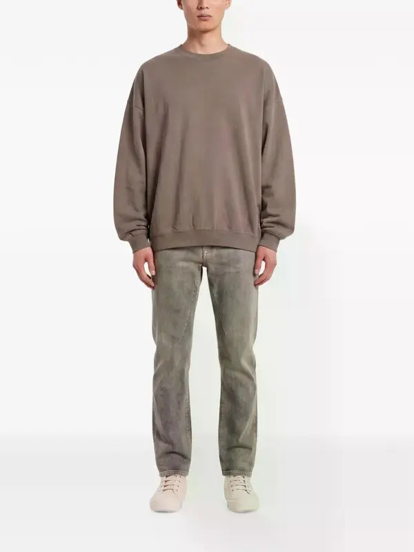 Rick Owens Crew Neck Drop Shoulder Sweater