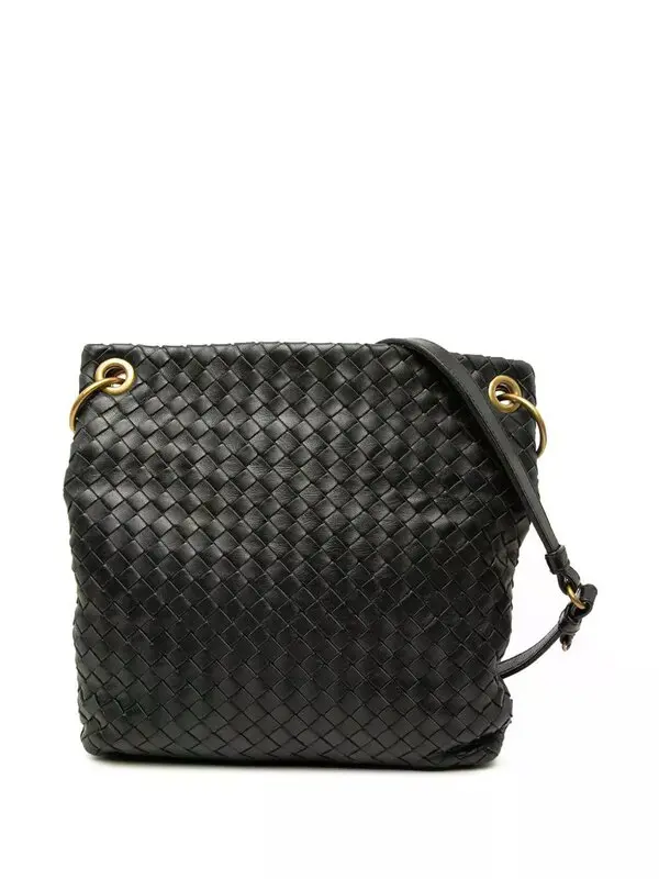 Bottega Veneta 2007 Nappa Intrecciato Crossbody Bag - Black