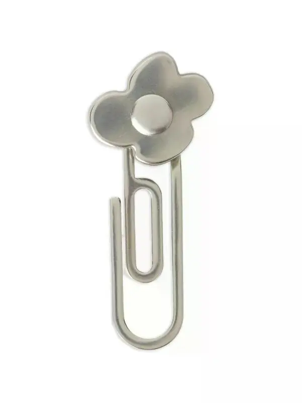 LARDINI Flower-shaped Paper-clip Pin - Silver