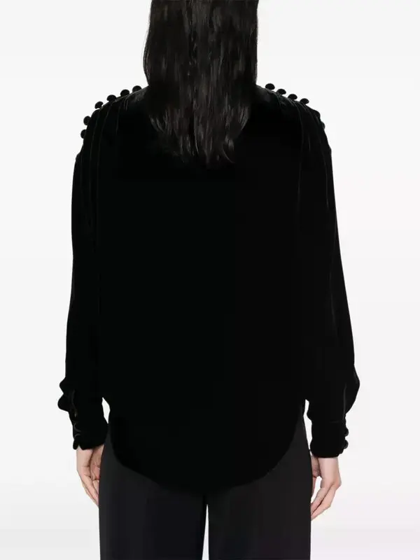 THE ROW Esteban Velvet Blouse