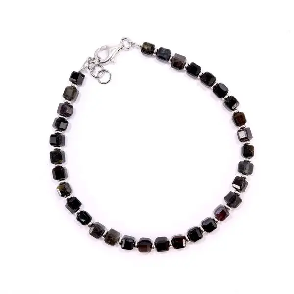 MINERALGEMS ✩ STUDIO Tourmaline And Sterling Silver Bracelet - Black