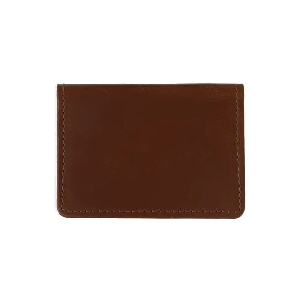 VIDA VIDA Classic Dark Leather Travel Card Holder - Brown