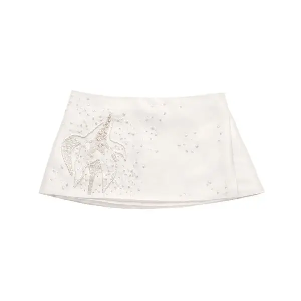 ALAS Full Bloom Layering Skirt In Ivory - White