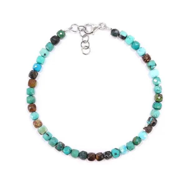 MINERALGEMS ✩ STUDIO Kingman Turquoise Bead Bracelet - Blue/green