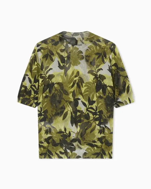 Armani Exchange Viscose Blouse With Allover Pattern