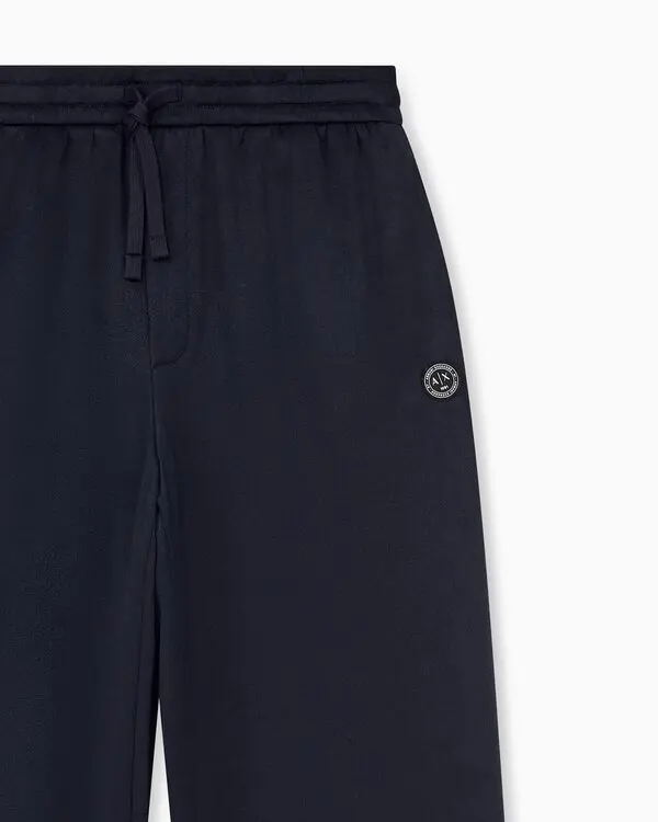 Armani Exchange Oversized Fit Trousers In Fleece