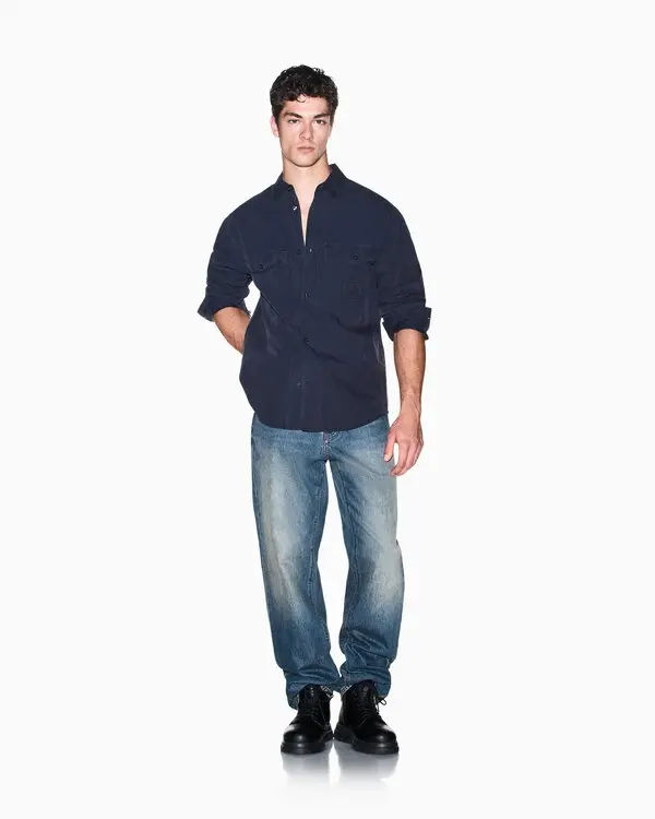Armani Exchange Regular Fit Shirt In Cotton Poplin