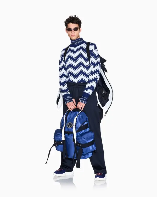 Armani Exchange Regular Fit Pullover In Virgin Wool Blend