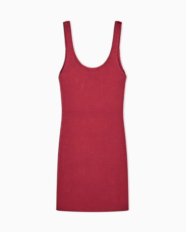 Armani Exchange Slim Fit Dress Knitted Viscose Blend - Red