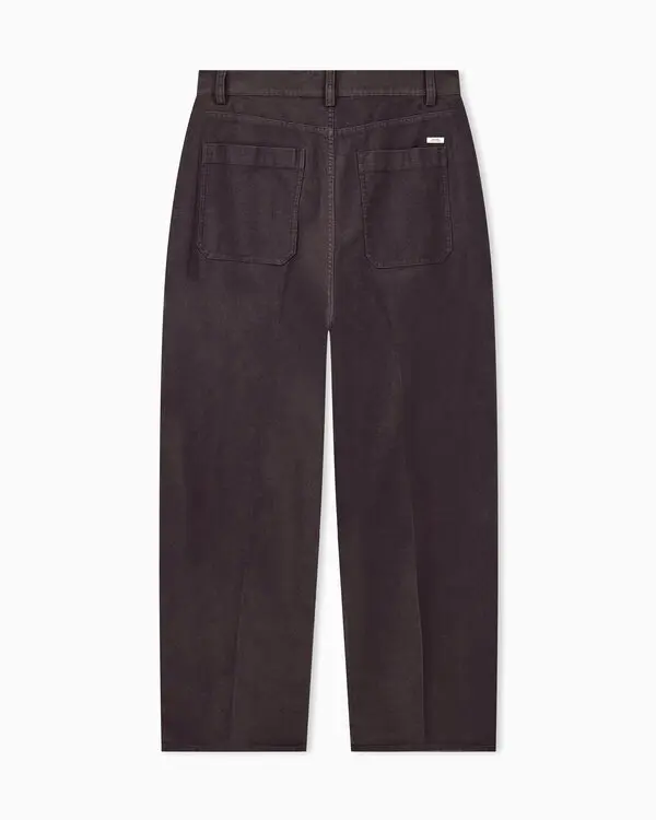Armani Exchange Relaxed Trouser In Cotton Moleskin