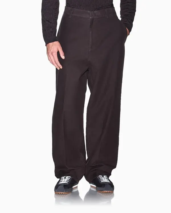 Armani Exchange Relaxed Trouser In Cotton Moleskin