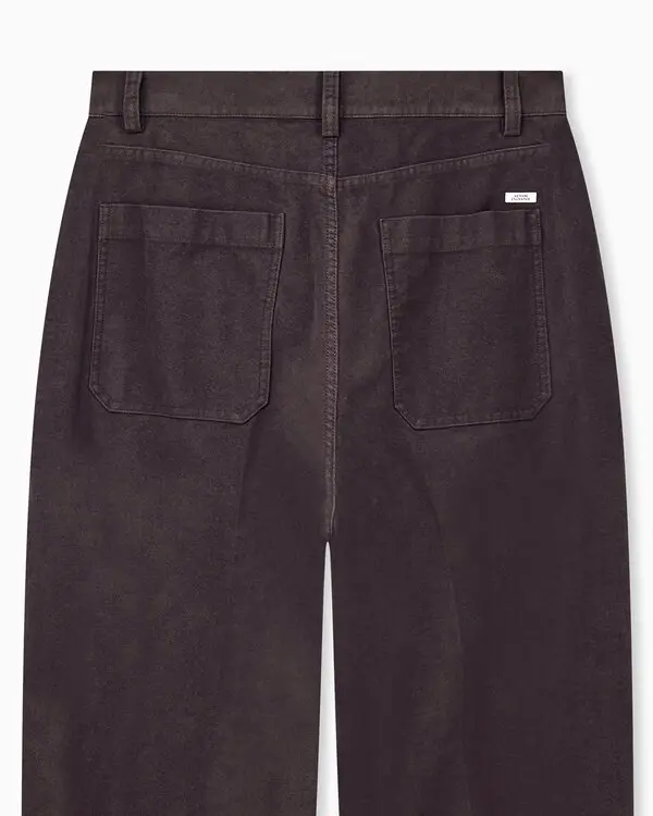 Armani Exchange Relaxed Trouser In Cotton Moleskin