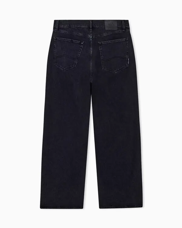 Armani Exchange Loose Fit Five-pocket Pants In Stretch Cotton Denim