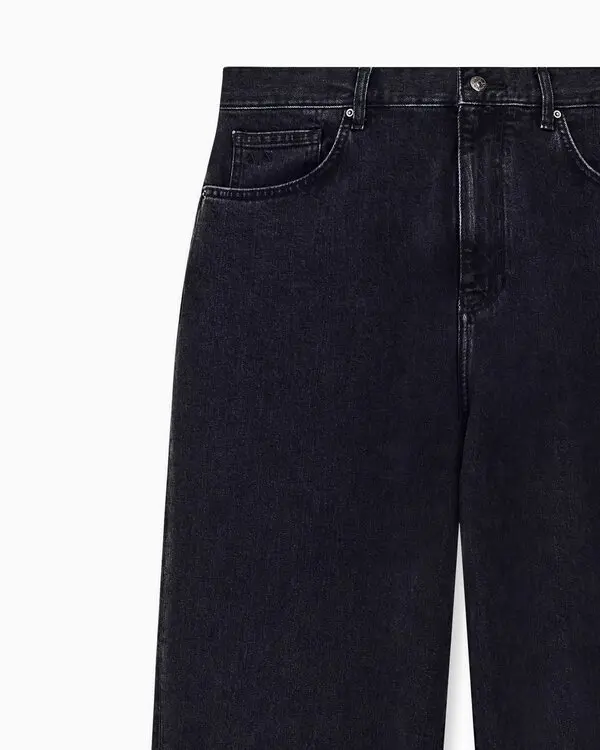 Armani Exchange Loose Fit Five-pocket Pants In Stretch Cotton Denim