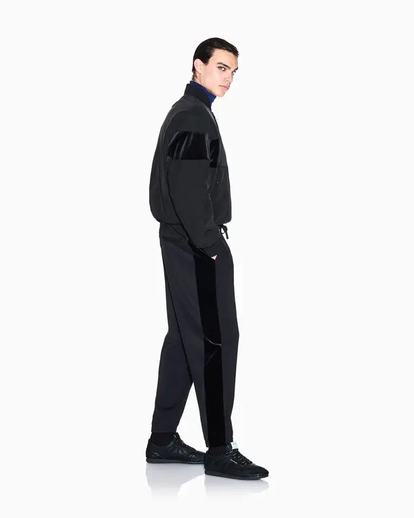 Armani Exchange Regular Fit Trousers In Stretch Modal Jersey