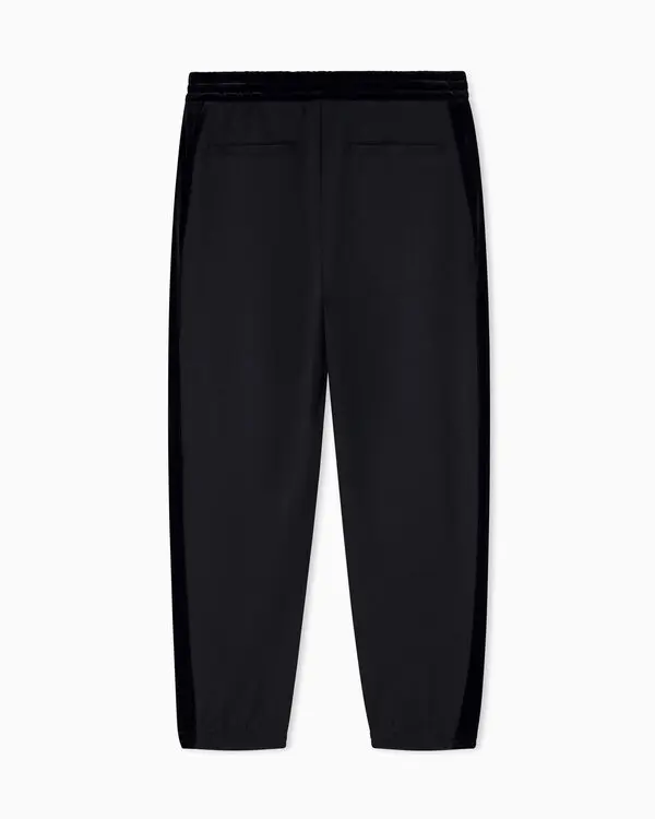 Armani Exchange Regular Fit Trousers In Stretch Modal Jersey