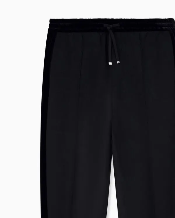 Armani Exchange Regular Fit Trousers In Stretch Modal Jersey