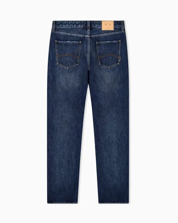 Armani Exchange Straight Fit 5 Pockets Pant In Cotton Denim