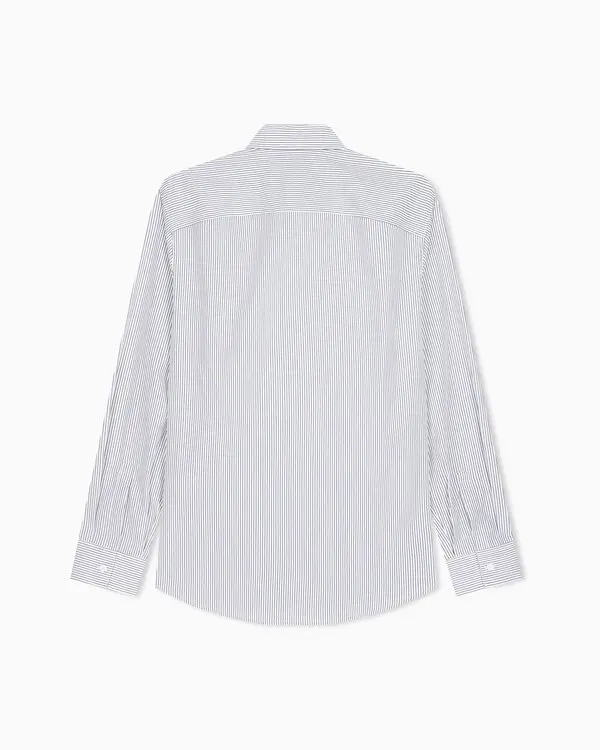 Armani Exchange Regular Fit Shirt In Yarn-dyed Cotton