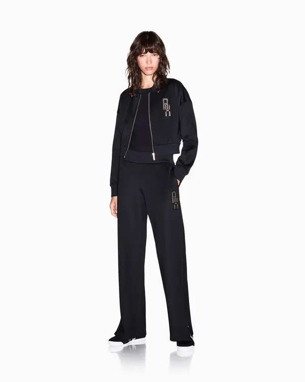 Armani Exchange Regular Fit Recycled Stretch Scuba Jersey Trousers