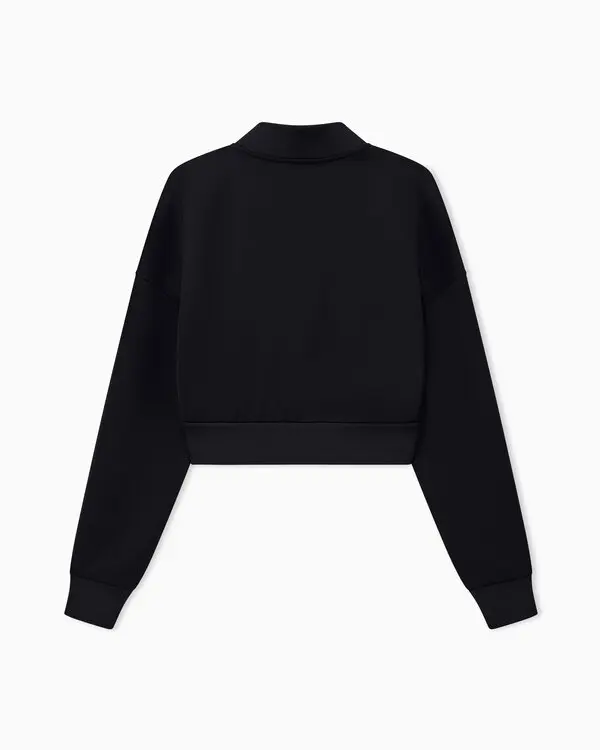 Armani Exchange Slim Fit Stretch Scuba Sweatshirt With Ribbed Details