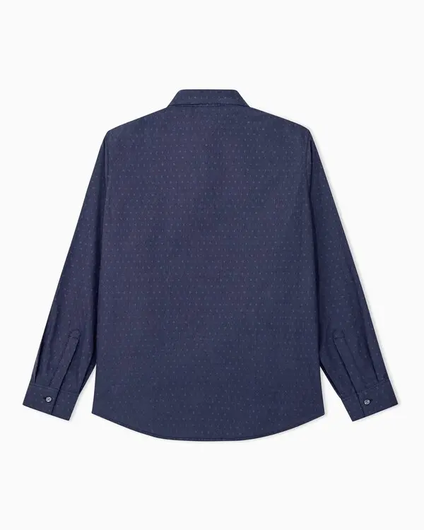 Armani Exchange Regular Fit Shirt In Cotton Jacquard