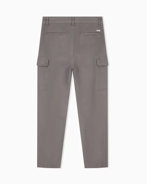 Armani Exchange Regular Fit Trousers In Cotton Twill