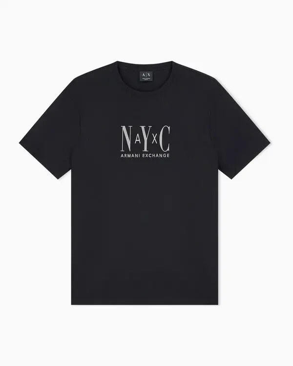 Armani Exchange Slim Fit T-shirt In Cotton Jersey - Black