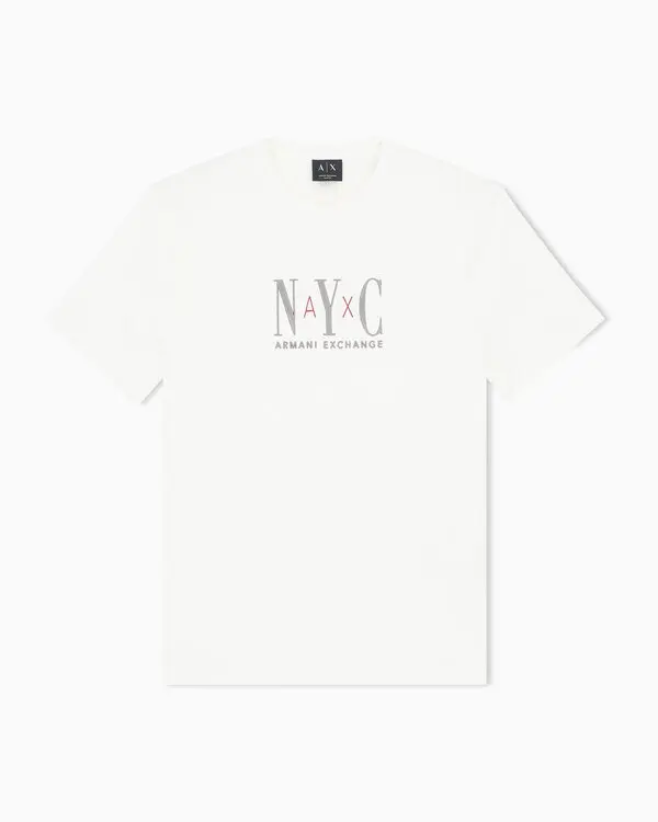 Armani Exchange Slim Fit T-shirt In Cotton Jersey - White