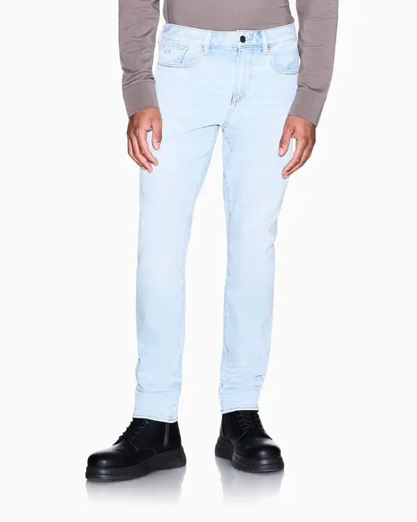 Armani Exchange Slim-fit 12 Oz Stretch Cotton Denim Jeans - Blue