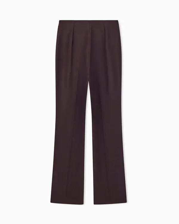 Armani Exchange Slim Fit Trousers In Recycled Crepe
