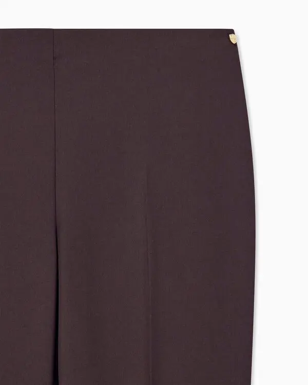 Armani Exchange Slim Fit Trousers In Recycled Crepe